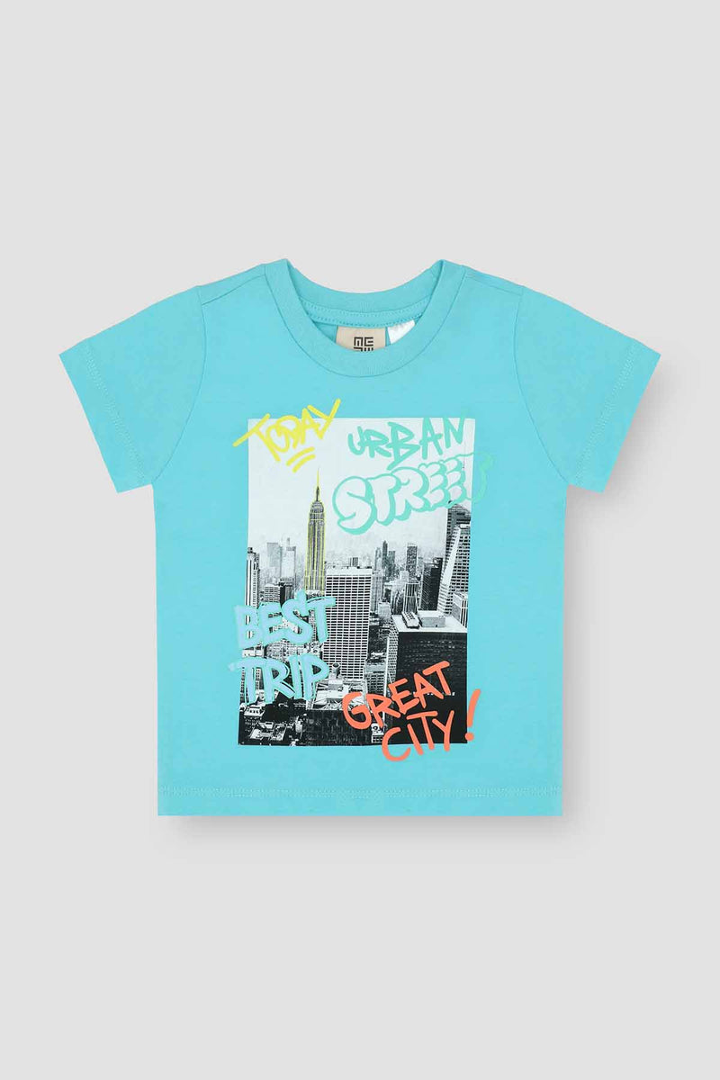 Graphic T shirt Turquoise – MEME