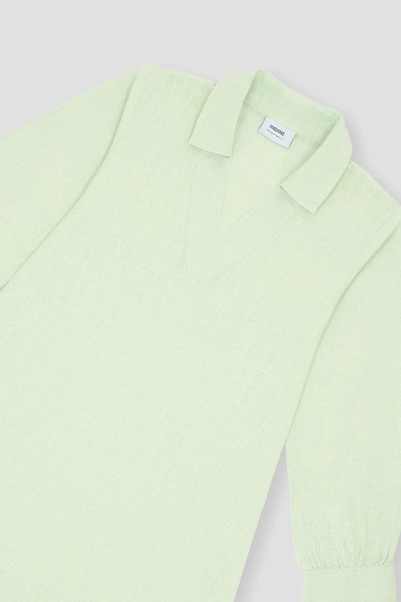 Women Solid Linen Tunic – MEME