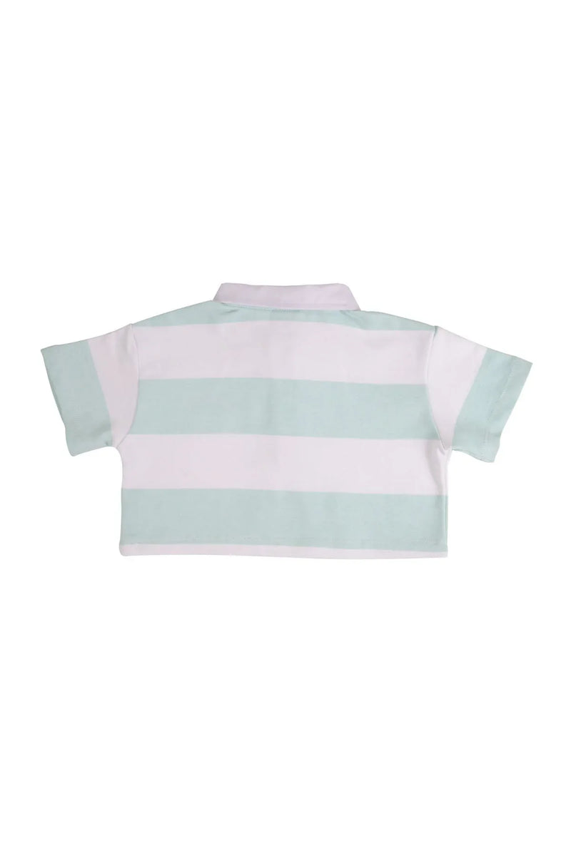 Striped Polo Shirt Turquoise – MEME