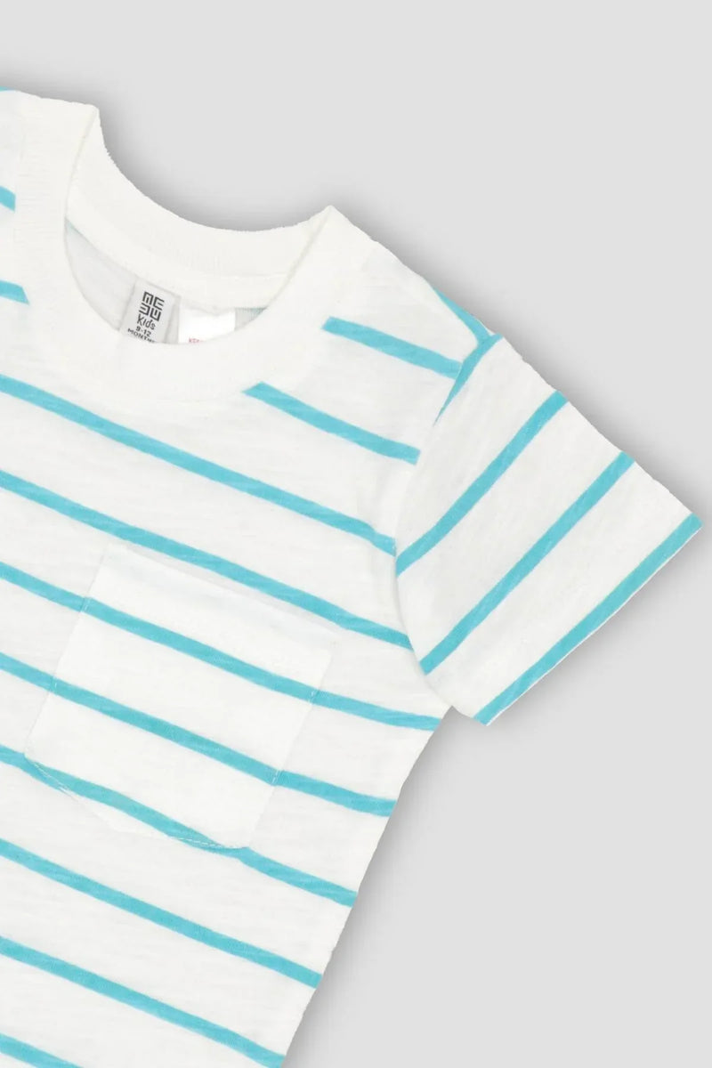 Striped T-Shirt Turquoise – MEME