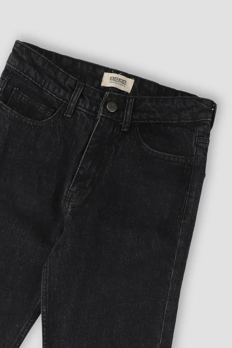 Flared Denim Jeans Black – MEME