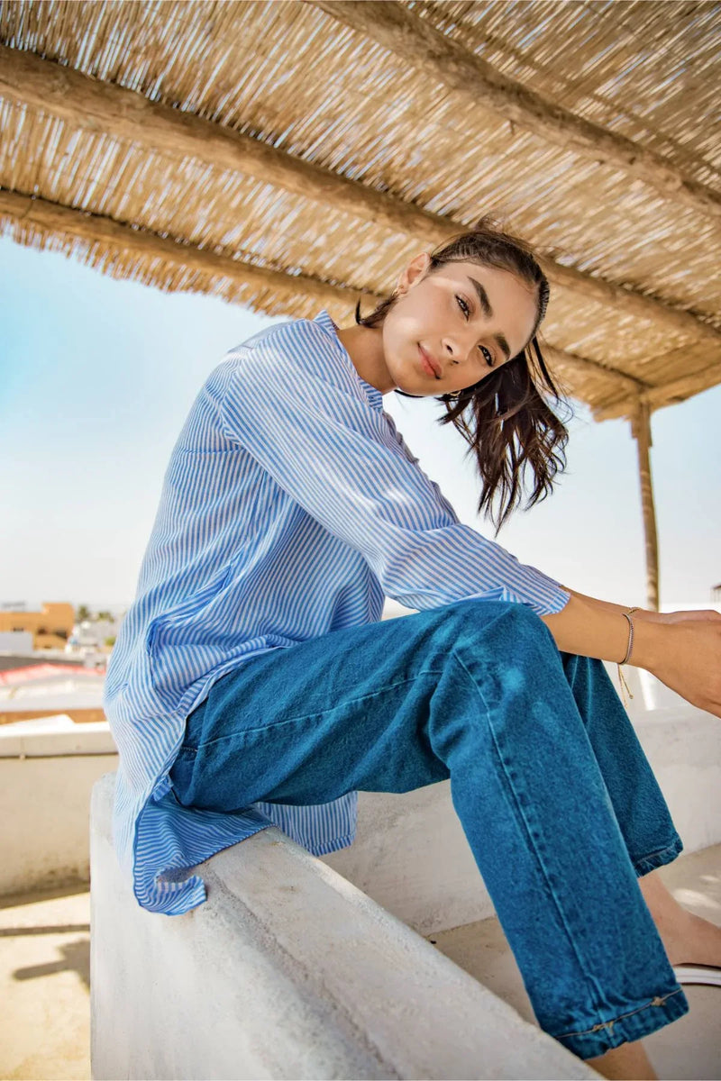 Striped Tunic Blue – MEME